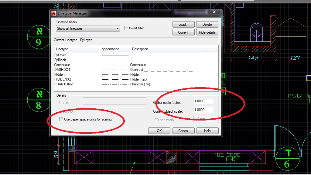 Archijob.co.il | linetype filters הגדרה של - AutoCAD אוטוקאד - שרשור מלא